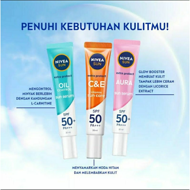 Jual Nivea Sun Face Serum Extra Protect Oil Control Spf 50 PA+++ 30ml ...