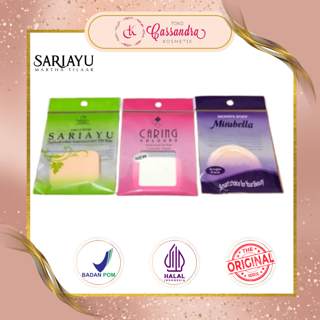 Jual MAKEUP SPONGE / SPONGE BEDAK SARIAYU / SARIAYU SPONGE / MIRABELLA ...