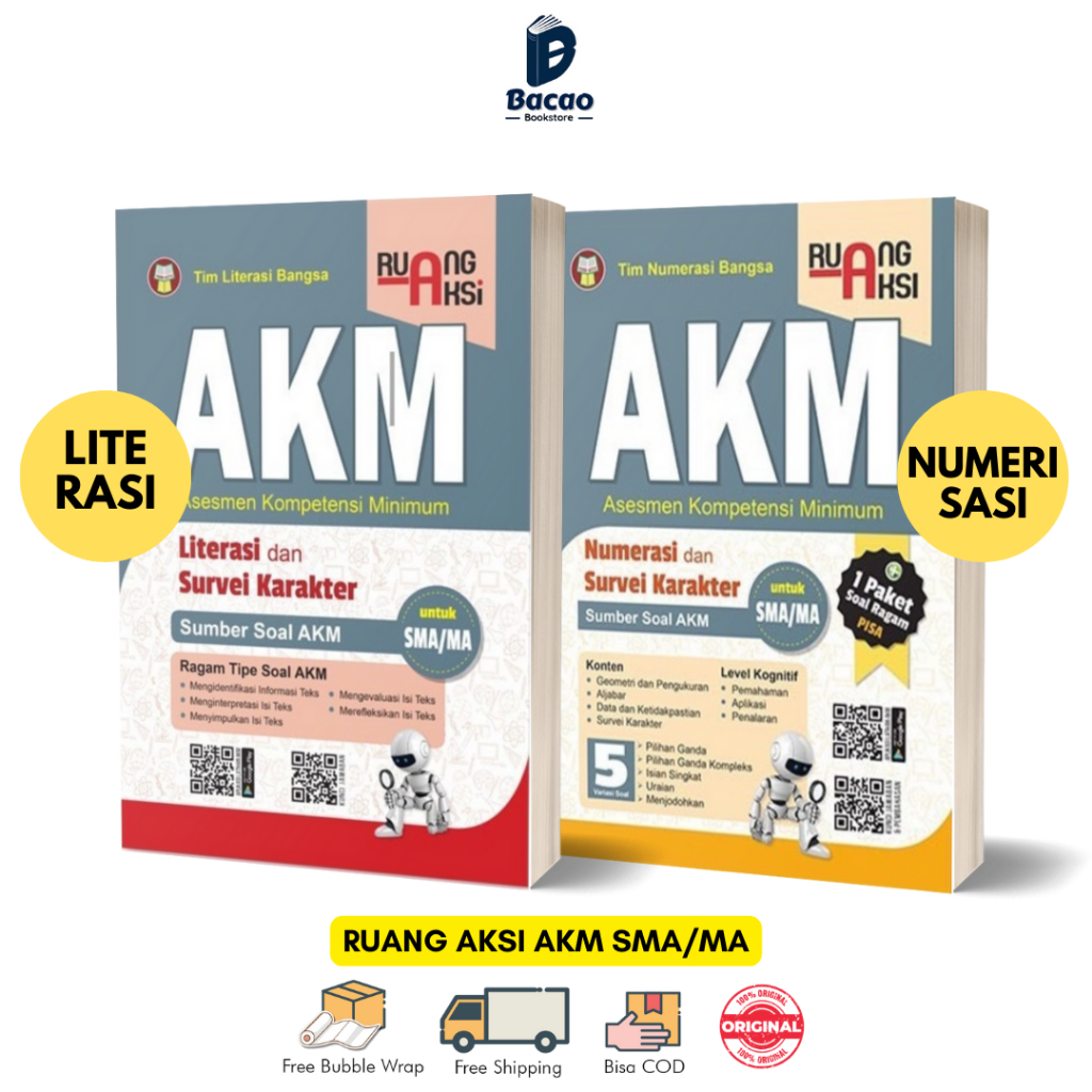 Jual Buku Ruang Aksi AKM Numerasi Literasi dan Survei Karakter SMA MA by Tim Numerasi Literasi ...