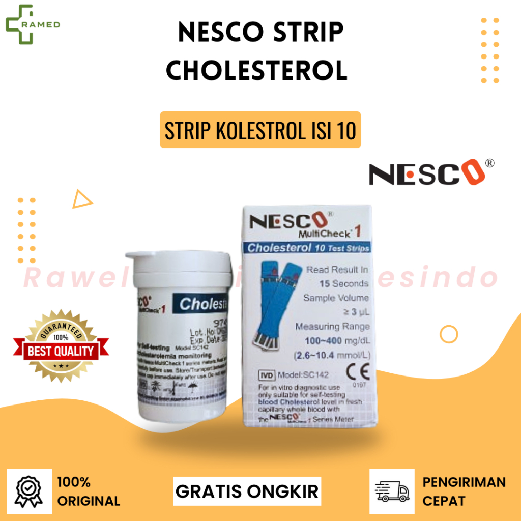 Jual Nesco Cholesterol / Strip Kolestrol Nesco Isi 10 / Nesco Kolestrol ...