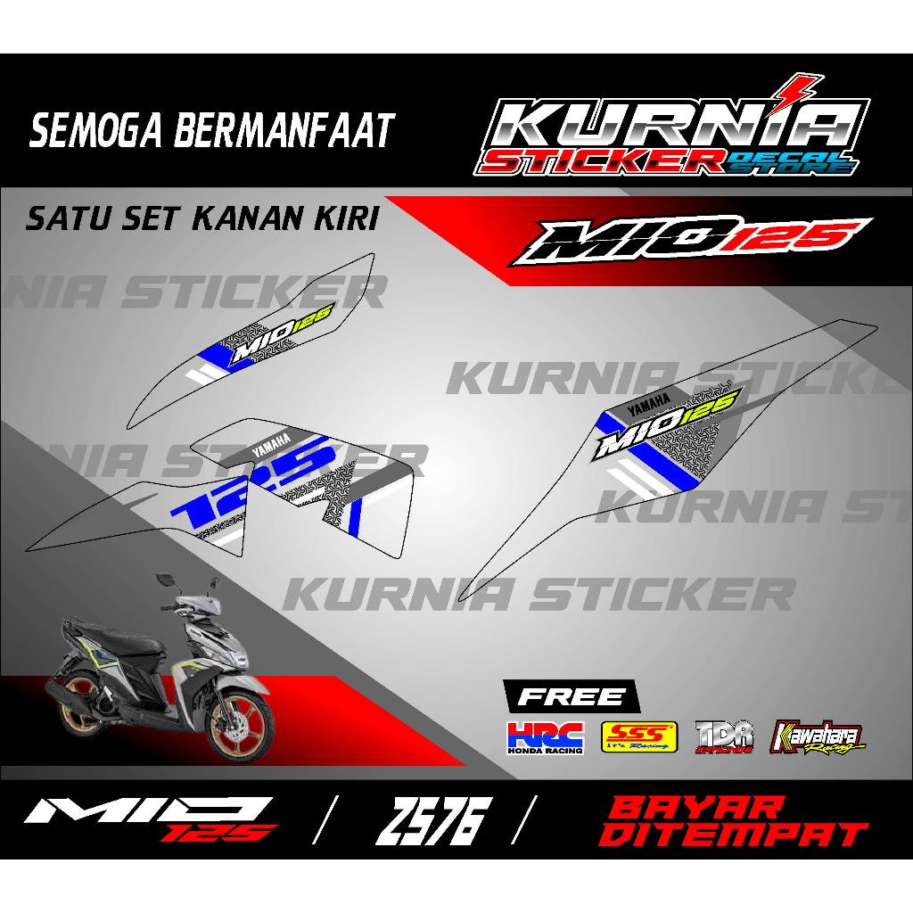 Jual Striping Stiker Transparan mio m3 List Variasi sticker tema garis ...