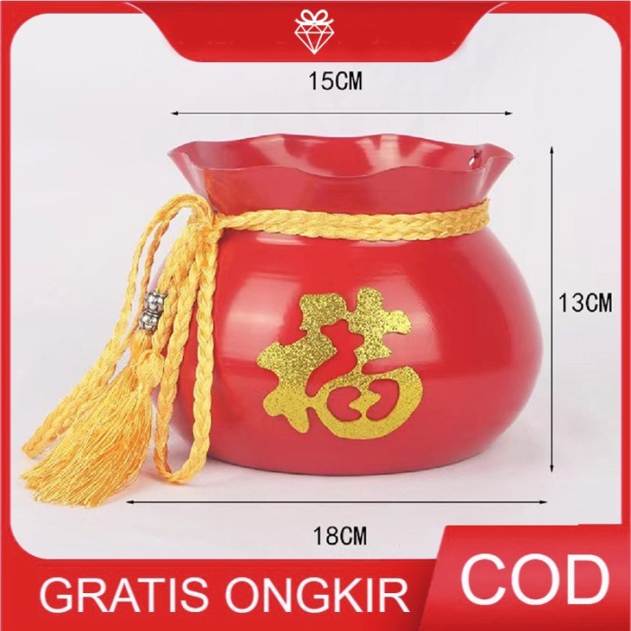 Jual Vas Bunga Imlek Premium Tembaga - Bloombox Pot Bunga Pajangan ...