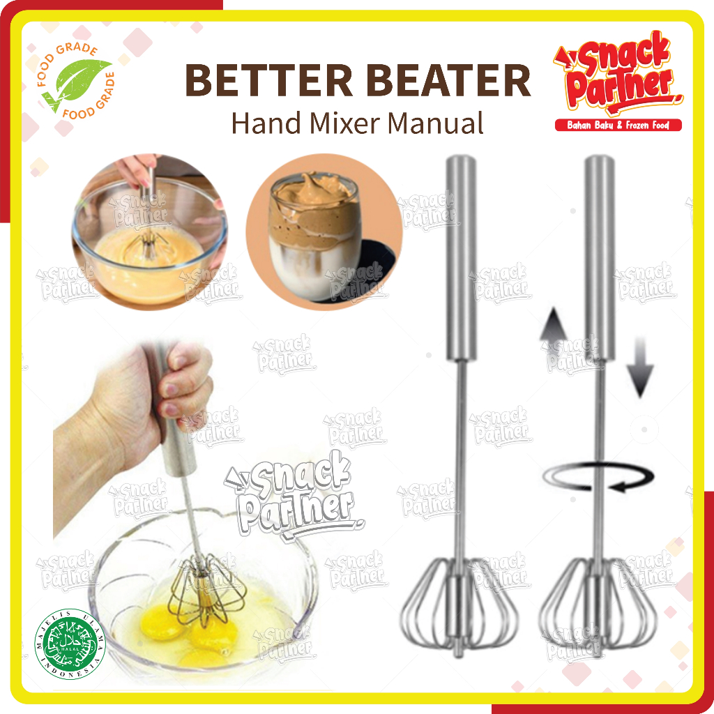 Jual BETTER BEATER HAND MIXER MANUAL / PENGOCOK TELUR - Baking Tool Otomatis Hand Mixer / Whisk ...