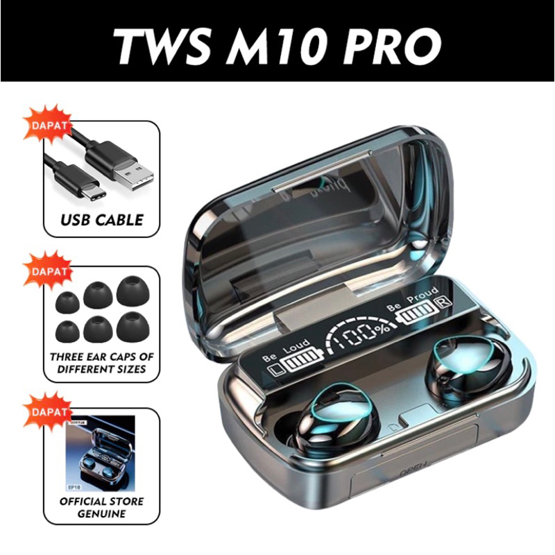 Jual Jovitech TWS M10Pro Wireless Earphone +Power bank 3500mAh LED Display BT 5.3 True Wireless ...