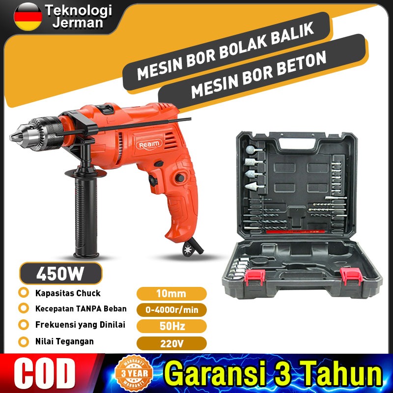 Jual Mesin Bor Listrik Bolak Balik 10MM Electric Drill Bor Beton Bor Tembok Alat Bor Bor Obeng ...