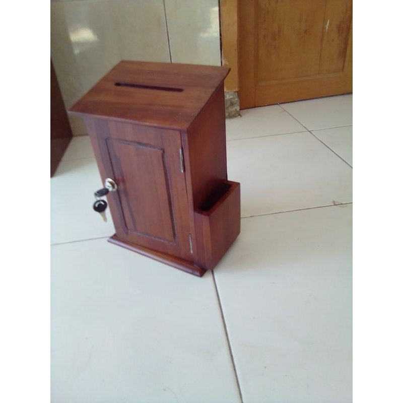 Jual kotak saran, kayu jati, kotak surat, celengan, kuat dan halus ...