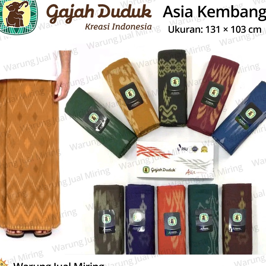 Jual KODE 77 Kain Sarung GAJAH DUDUK Asia Kembang Motif Bali Songket Samping Premium Batik Tenun ...