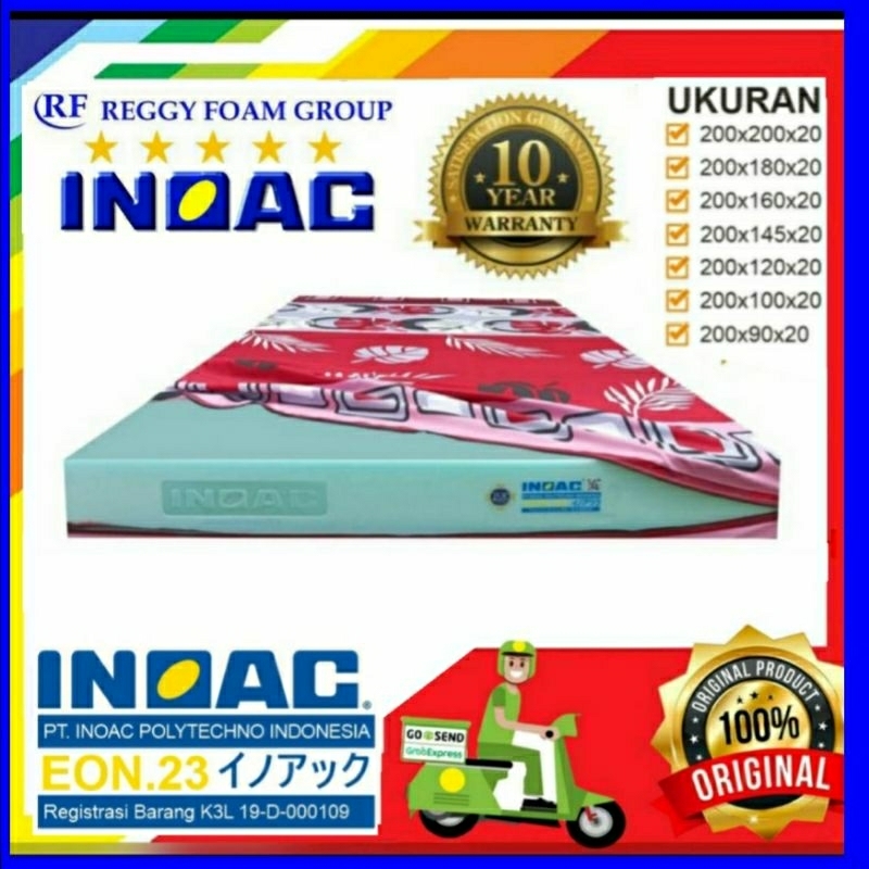 Jual Kasur INOAC PREMIUM D23 GARANSI 10TAHUN 100% ORIGINAL (UKURAN:90x200x20cm~200x200x20cm ...
