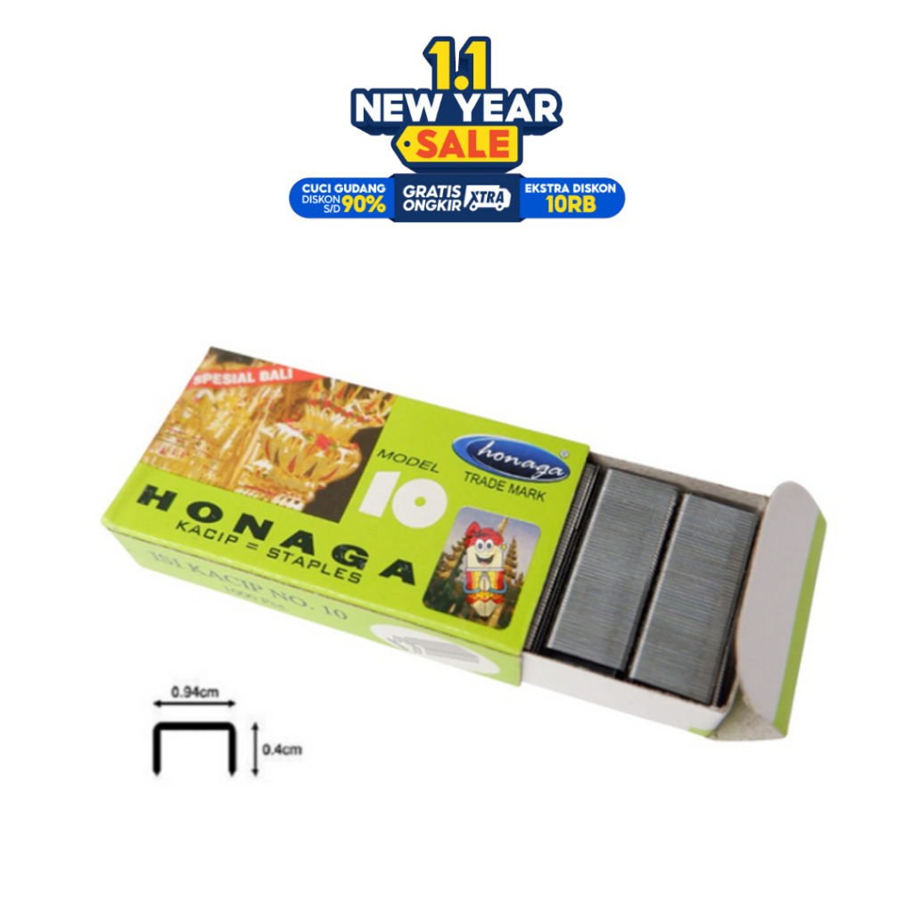 Jual Isi Staples / Isi Stapler / Isi Hekter Honaga No.10 | Shopee Indonesia