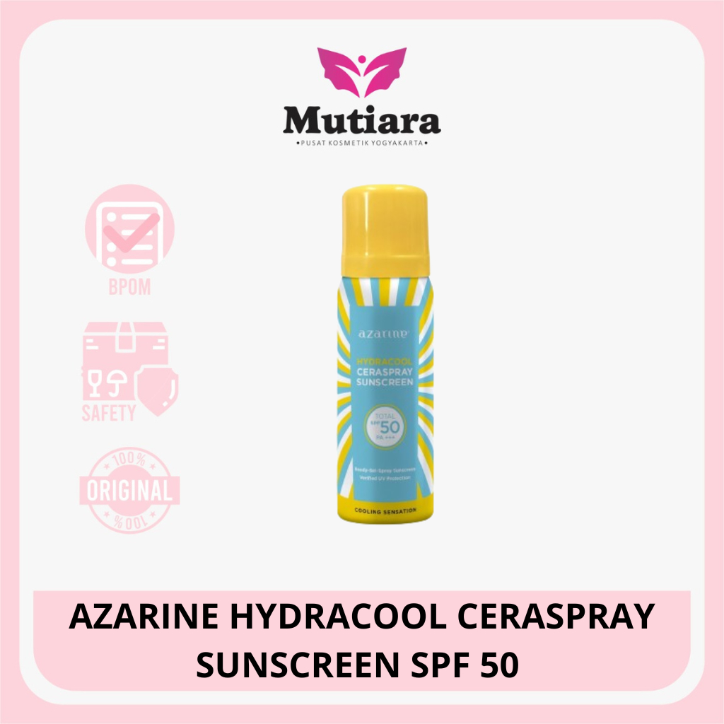 Jual AZARINE HYDRACOOL CERASPRAY SUNSCREEN SPF50 50 ML | Shopee Indonesia
