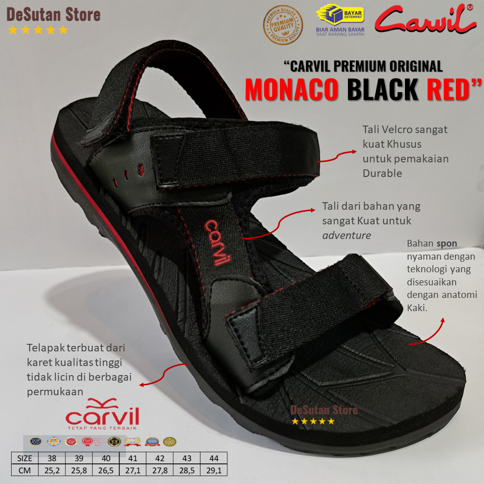 Jual Carvil Premium Sandal Pria Dewasa Remaja Carvil Monaco Dinaga ...