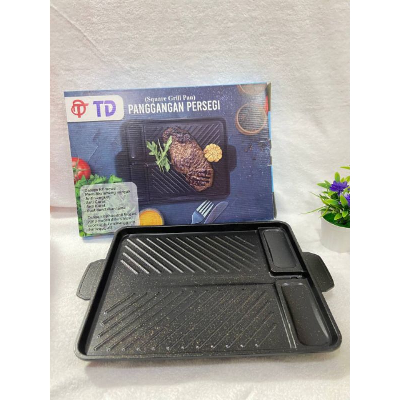Jual TD-PANGGANGAN PERSEGI KOREA bbq pan | Shopee Indonesia