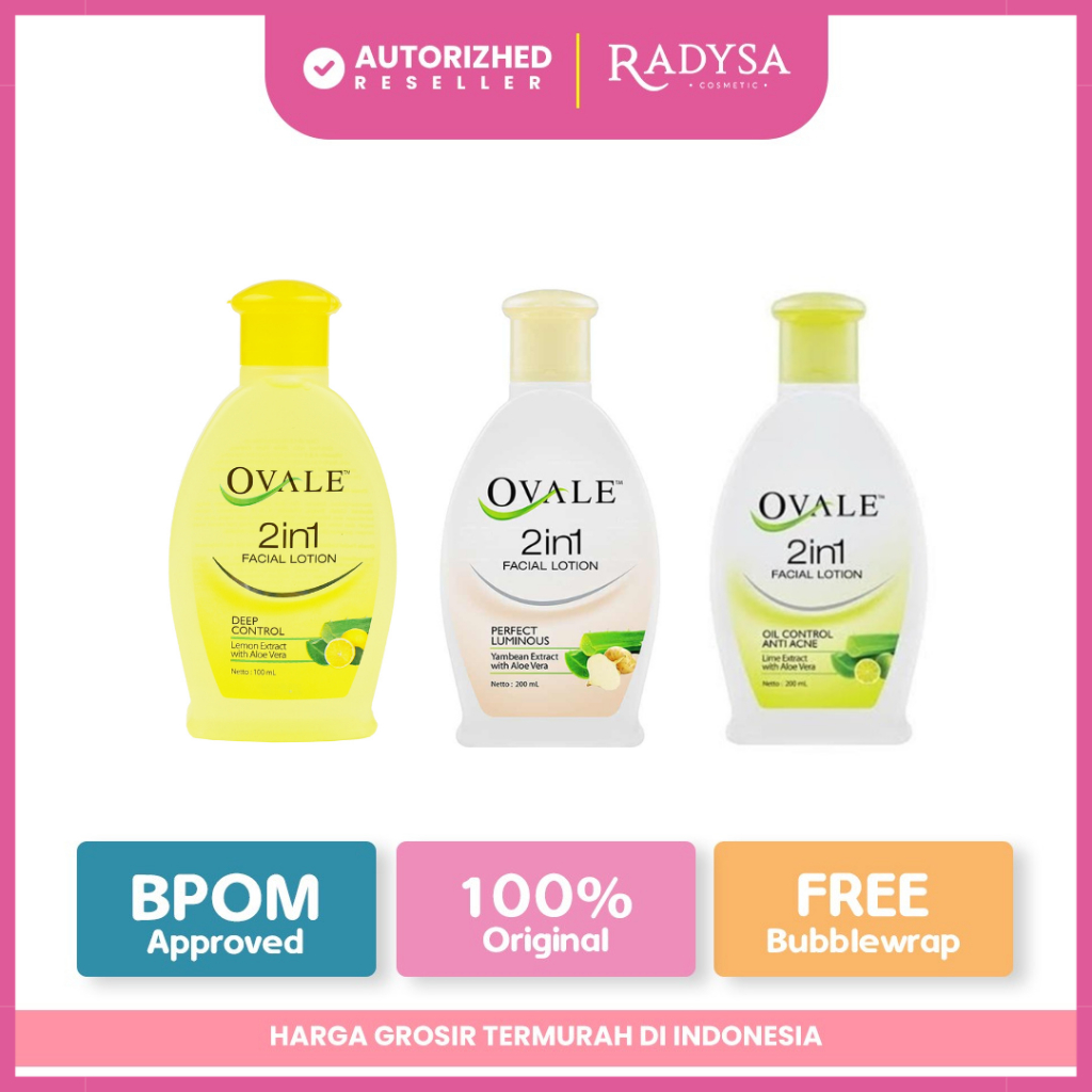 Jual 𝐑𝐀𝐃𝐘𝐒𝐀 - Ovale Facial Lotion Deep Control 200 ml | 100 ml | 60 ml ...
