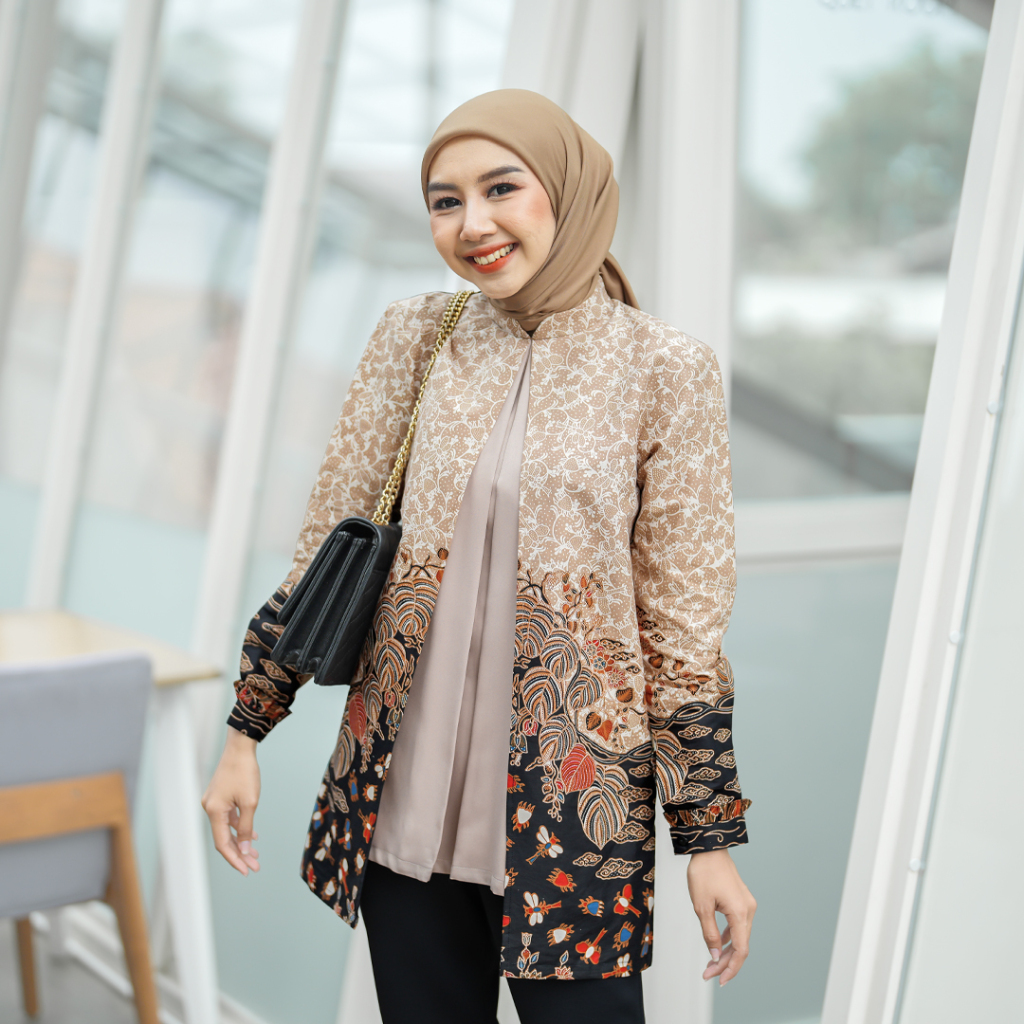 Jual GAYATRI Tunik Batik Wanita Modern Batik Kerja Kantor Wanita ...
