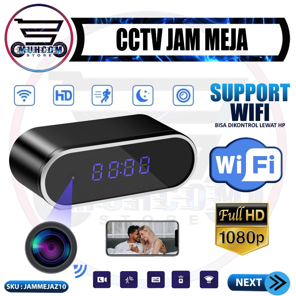 Jual Z10 Wifi Camera CCTV Pengintai Model Jam Meja Desclock Kamera Mini ...