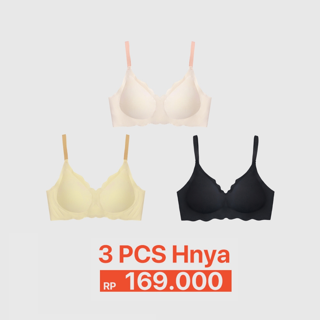 Jual GRENEY-Gbras-Paket bra (3PCS) Bra Gelombang Gesper 2 Push Up Bra ...