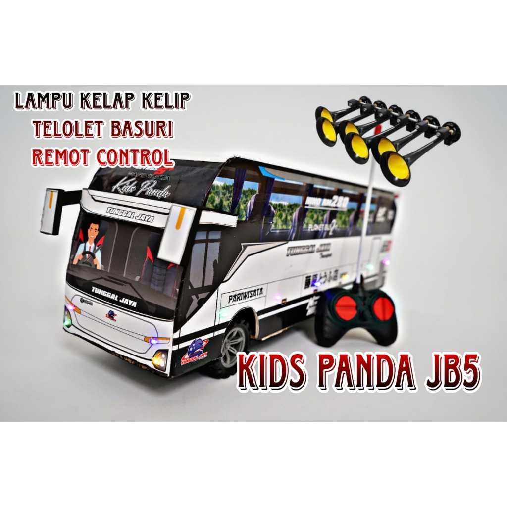 Jual Mainan Miniatur Bus Telolet Basuri Remot Control full lampu ukuran ...