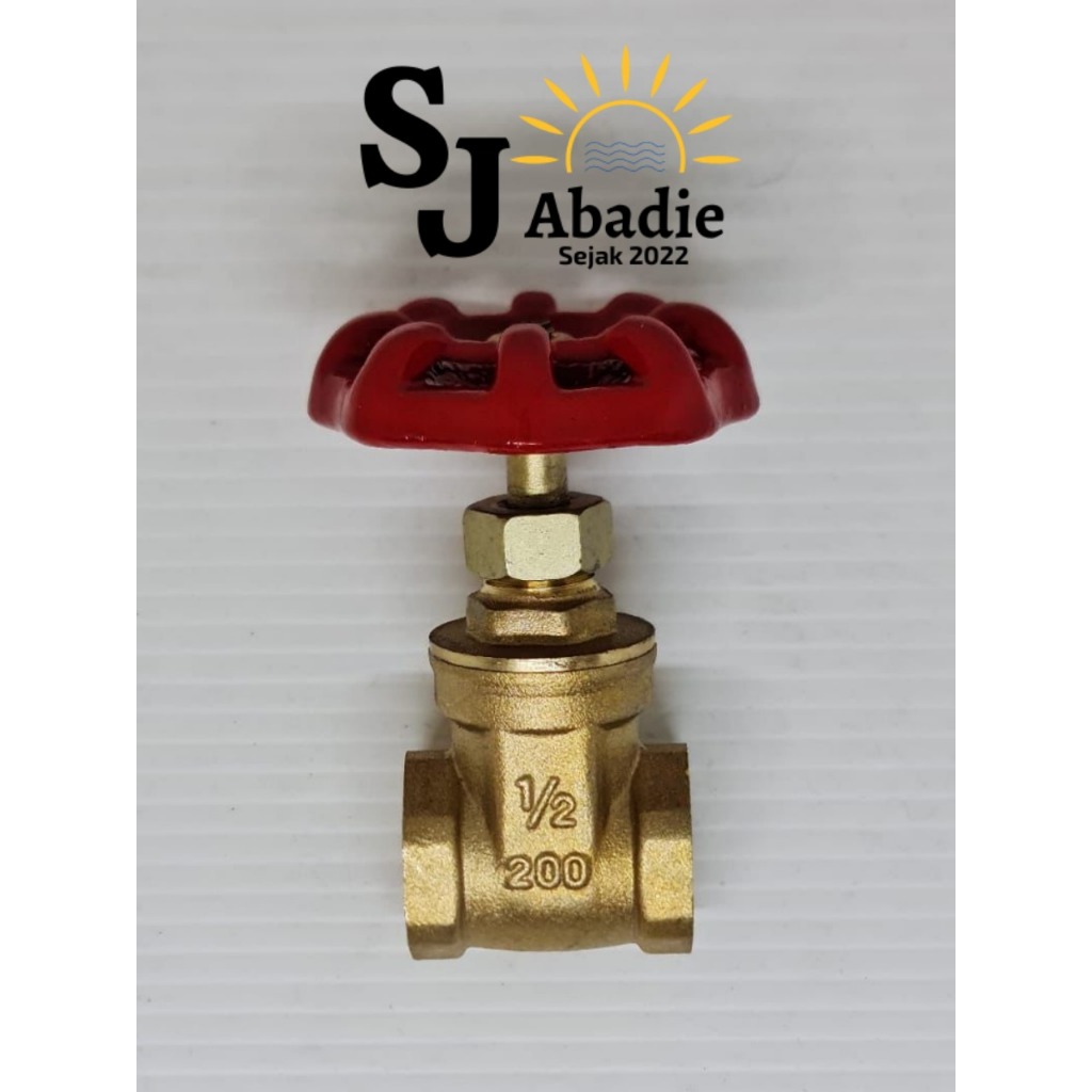 Jual (1 PC) RAMBO Stop Kran Tanam Kuningan Brass Asli 1/2 Inch Brass ...