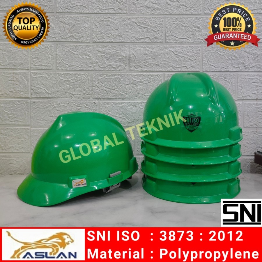 Jual Helm Safety Proyek Merk Aslan Warna Hijau Murah HELM PROYEK SNI ...
