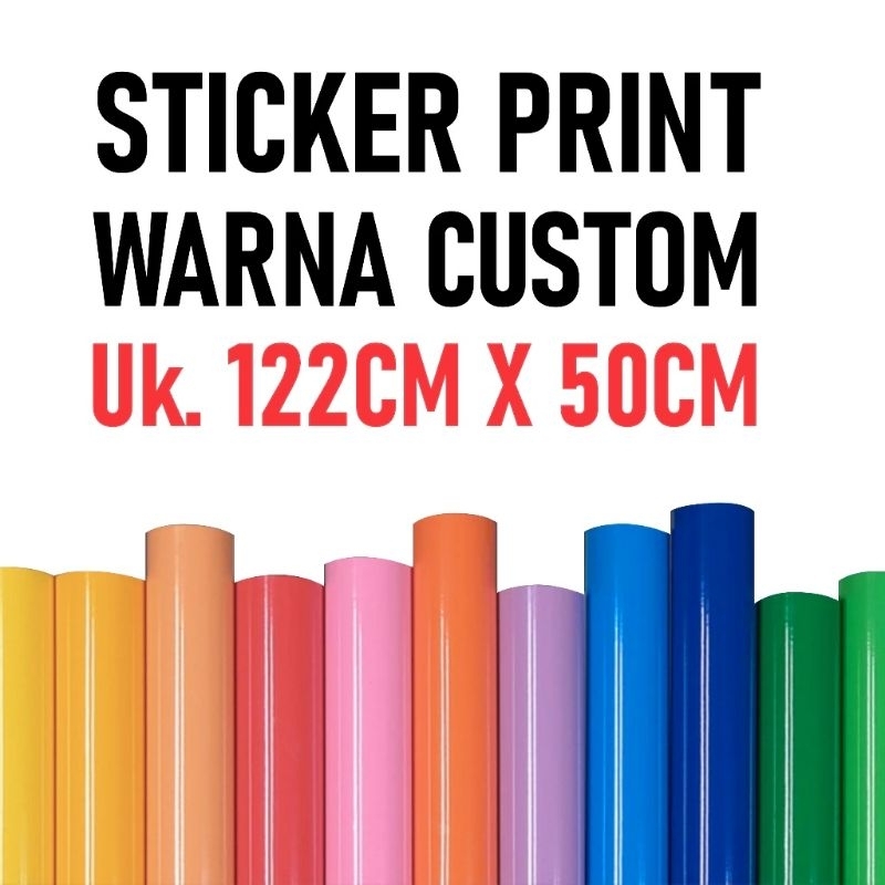 Jual Sticker Print warna custom | Shopee Indonesia
