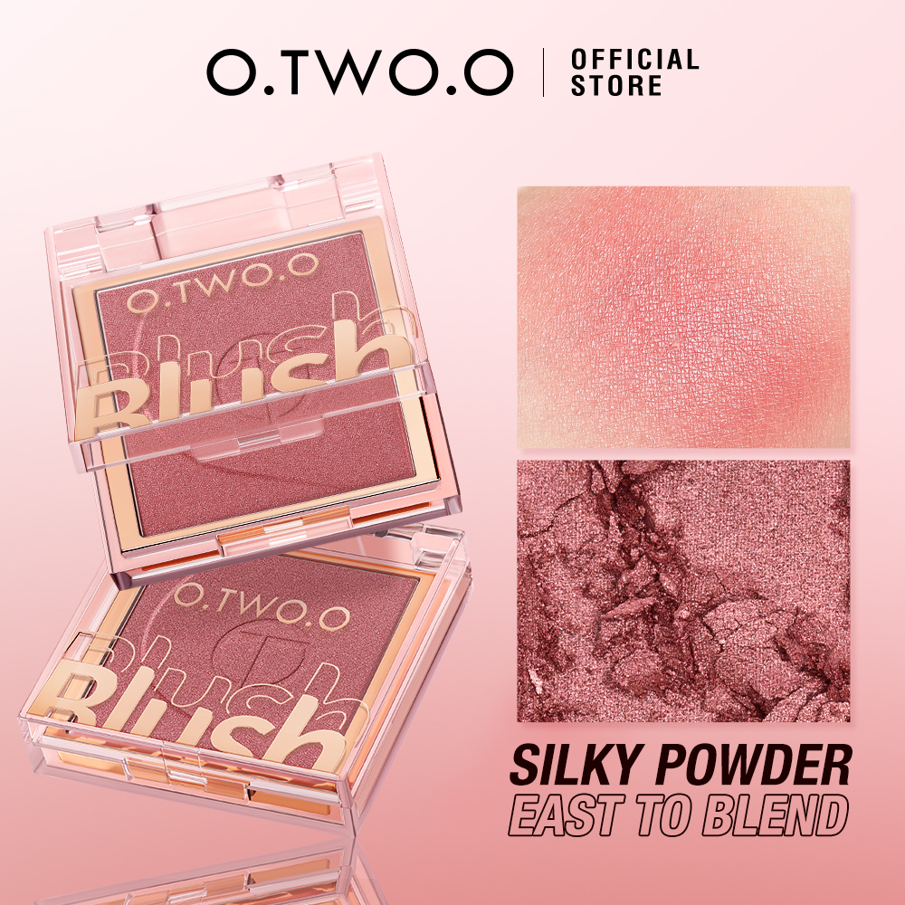 Jual O.TWO.O Blush Palette Silky Glow Powder Blush Face Makeup Powder ...
