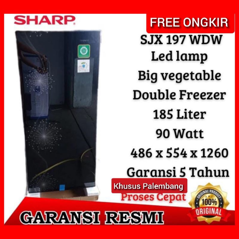Jual KHUSUS PALEMBANG KULKAS 1 PINTU DOUBLE FREEZER SHARP SJ 197WDW LOW ...