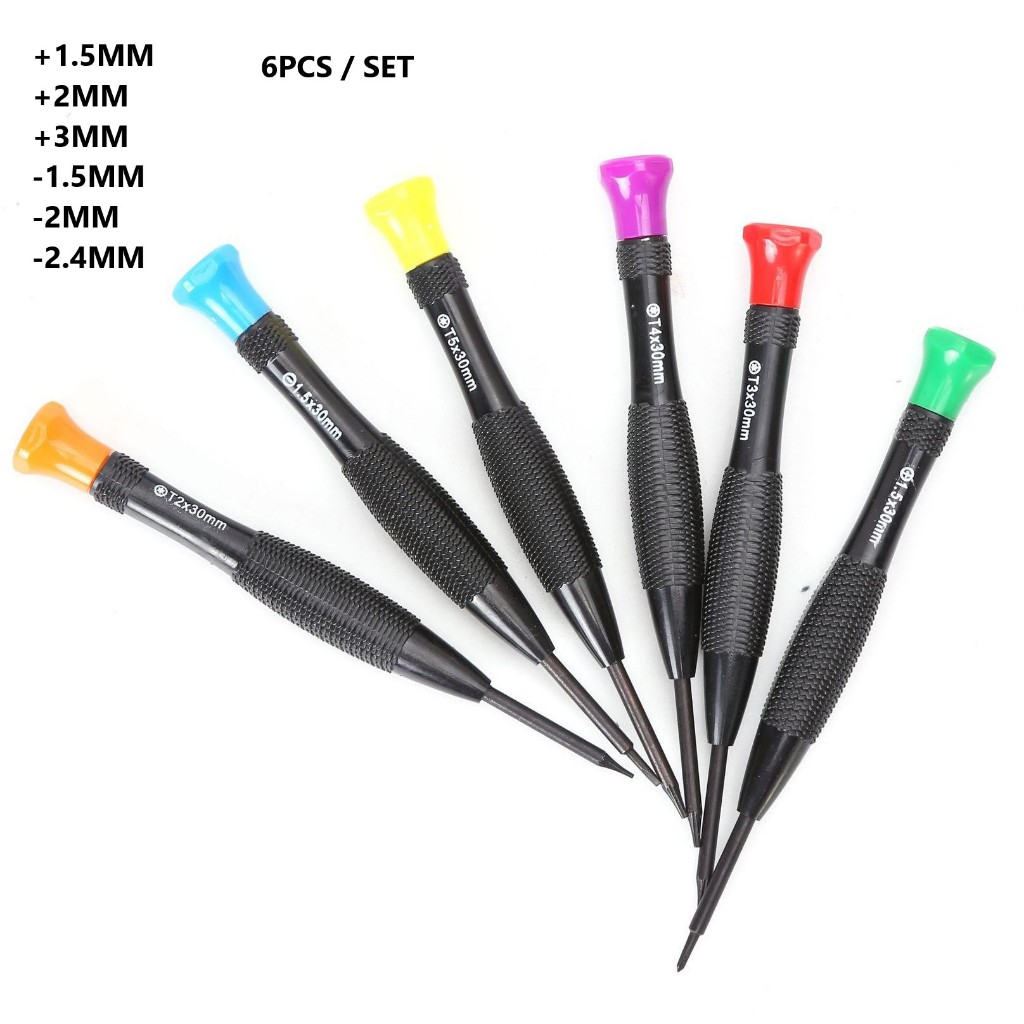 Jual TOOLS SCREWDRIVER OBENG SET 6 IN 1 dengan besi torx hitam high ...