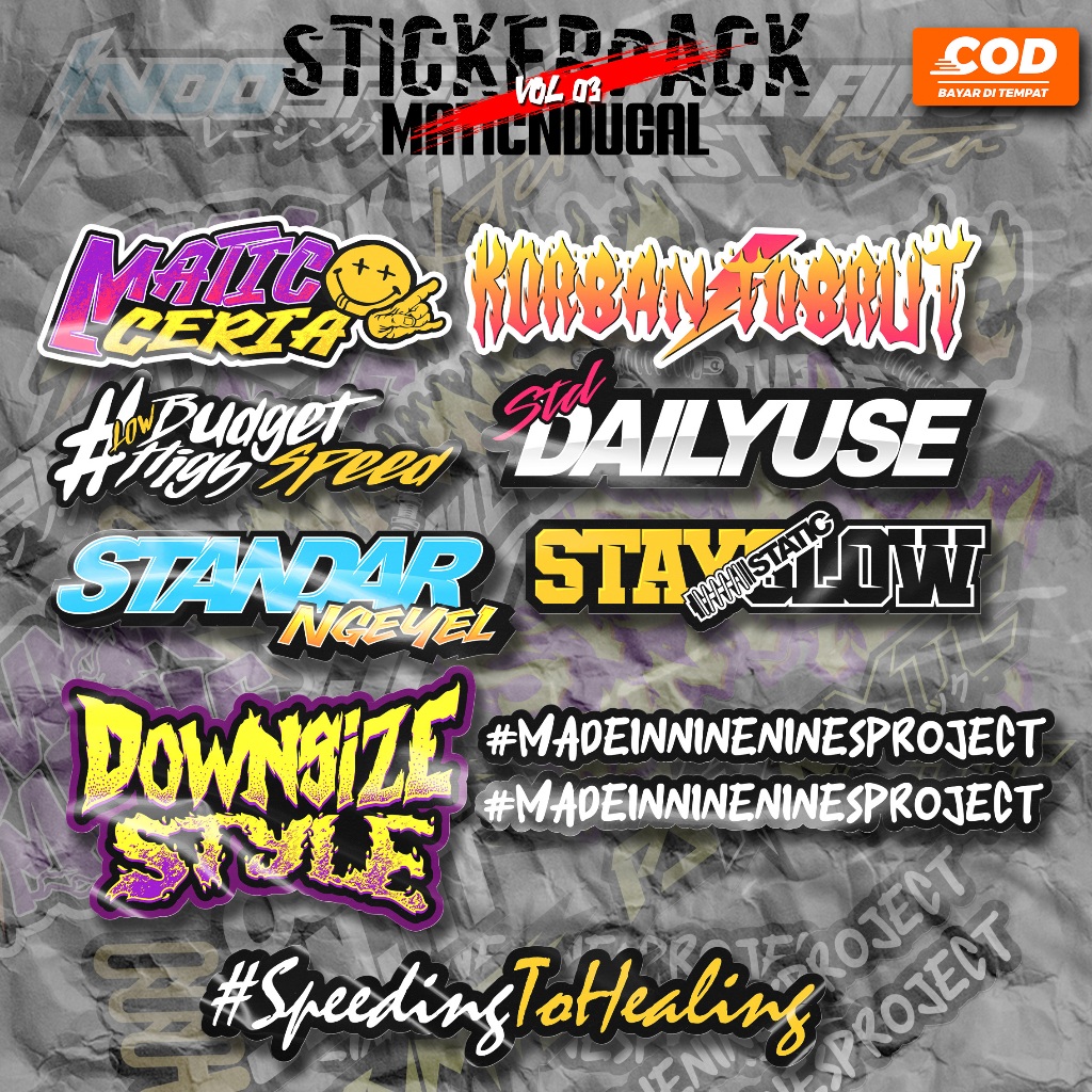 Jual Sticker Pack MaticNdugal Vol 03 Matic Ceria Korban Tobrut Downsize ...