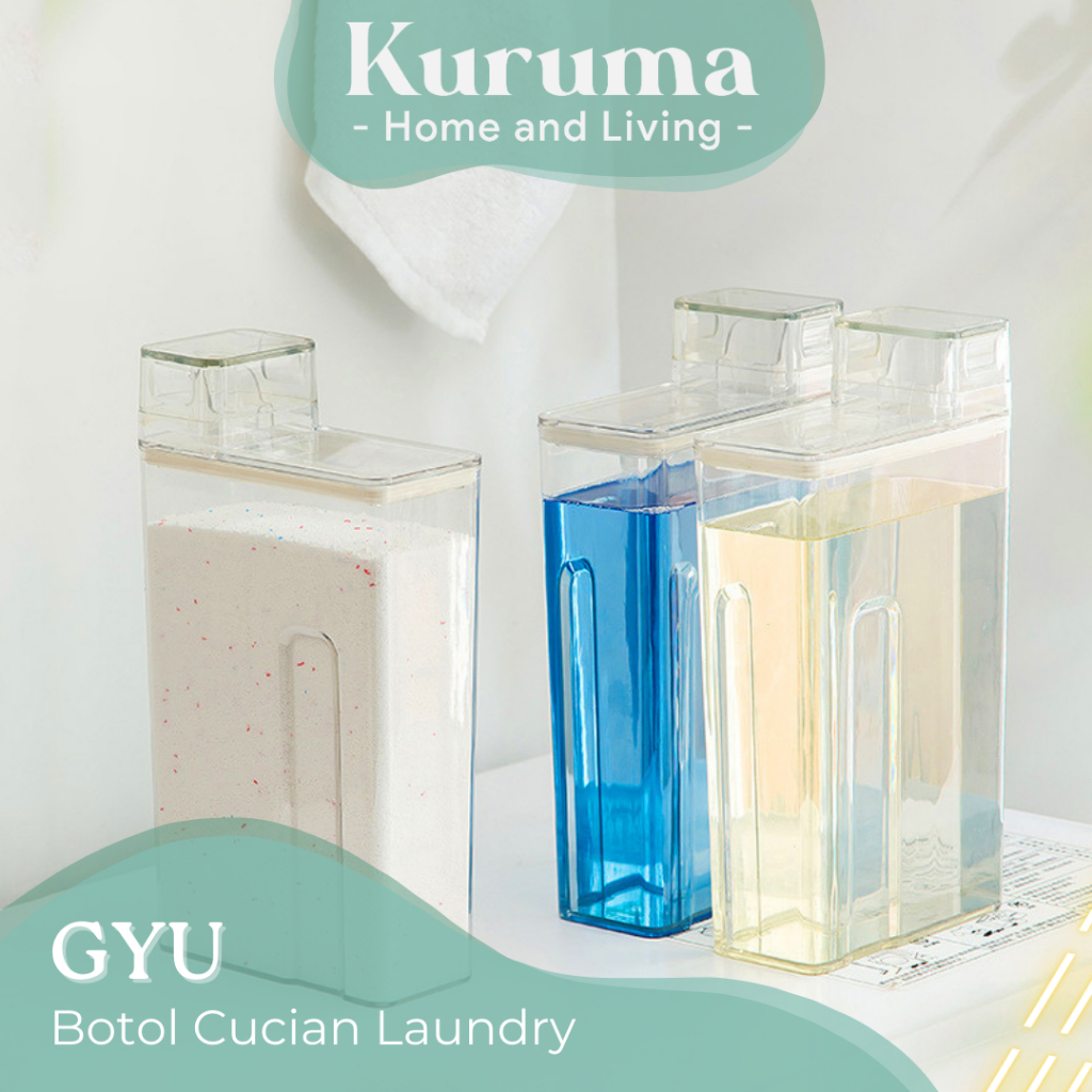 Jual KURUMA GYU Botol Simpan Sabun Bening Botol Refil Sabun Cuci ...