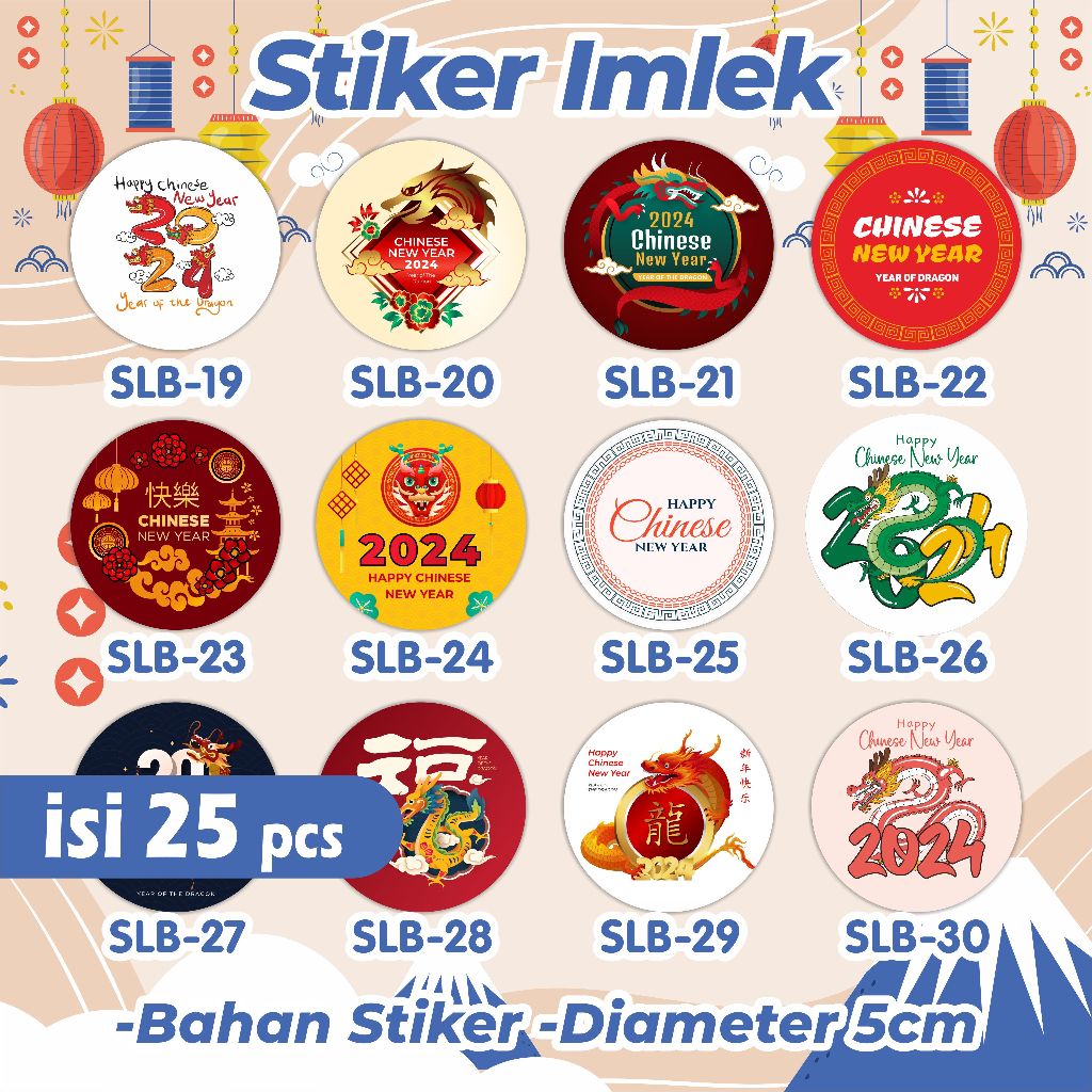Jual Stiker Imlek chinese new year - stiker toples hampers imlek ...