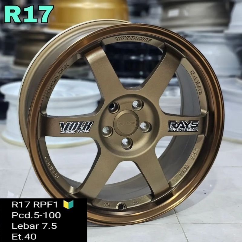 Jual velg mobil rays te37 lebar 7,5 et40 bronze untuk sienta veloz new ...