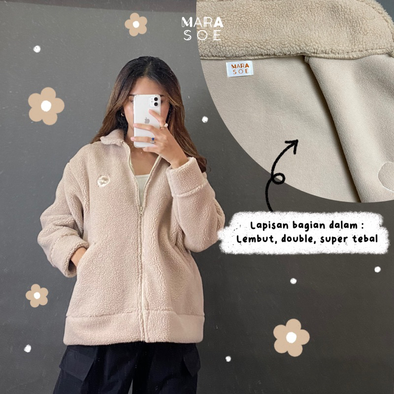 Jual [Marasoe] MUVVIN JACKET — Jaket Bulu Tebal Jaket Musim Dingin Jaket Sherpa Bulu Domba Jaket ...