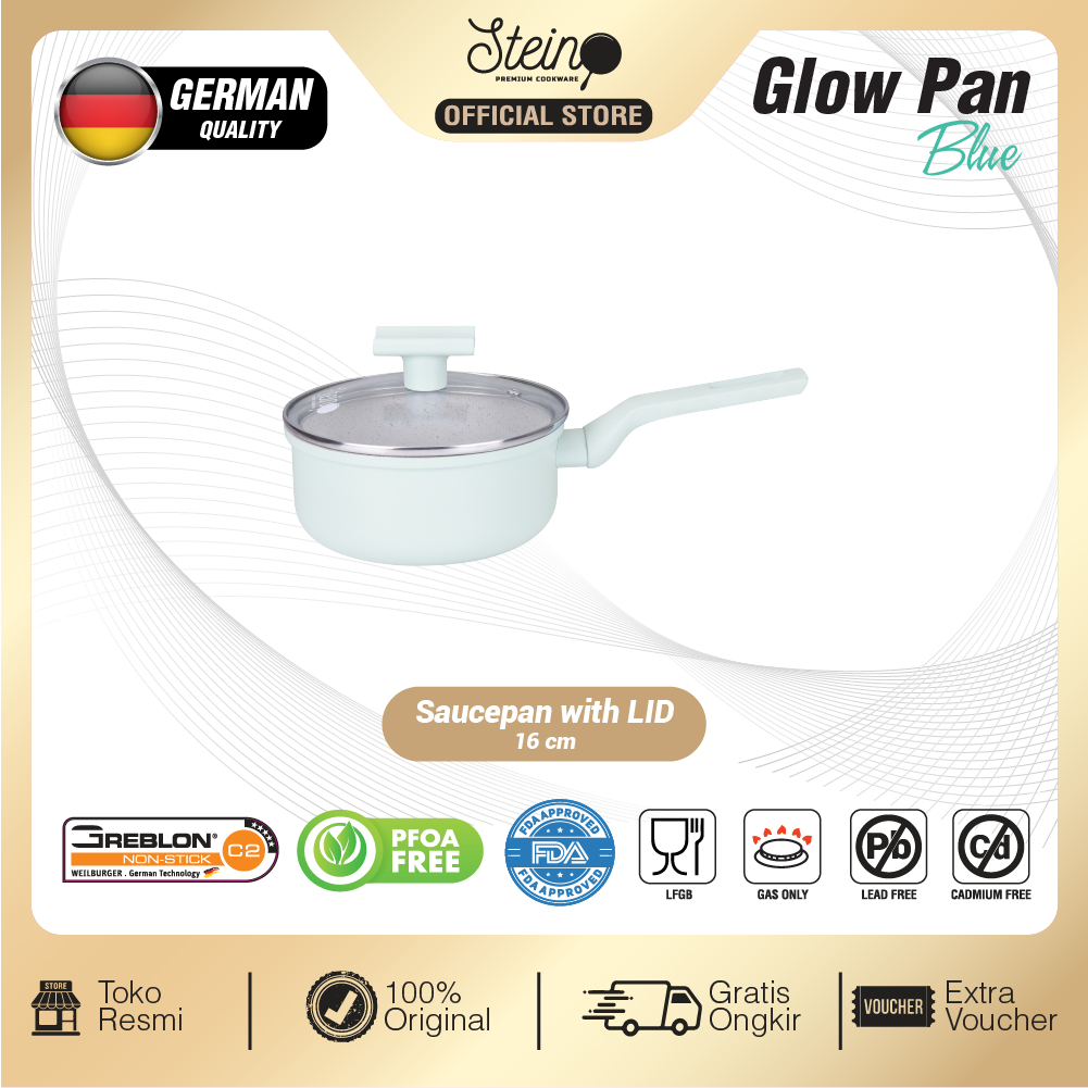 Jual STEIN Glowpan Saucepan 16cm (Panci Satuan) | Panci Anti-Lengket ...