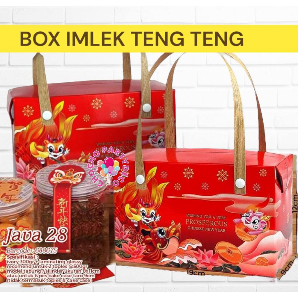 Jual Box IMLEK TENG TENG 2 Jar B / Kotak Kue Imlek / Box Chinese New ...