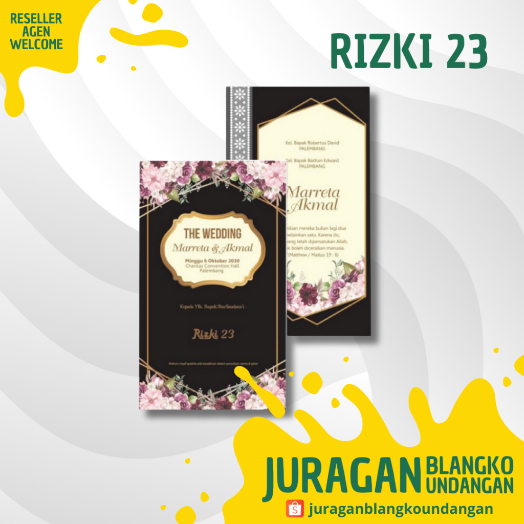 Jual BLANGKO UNDANGAN RIZKI 23 | UNDANGAN MURAH | BLANGKO UNDANGAN ...