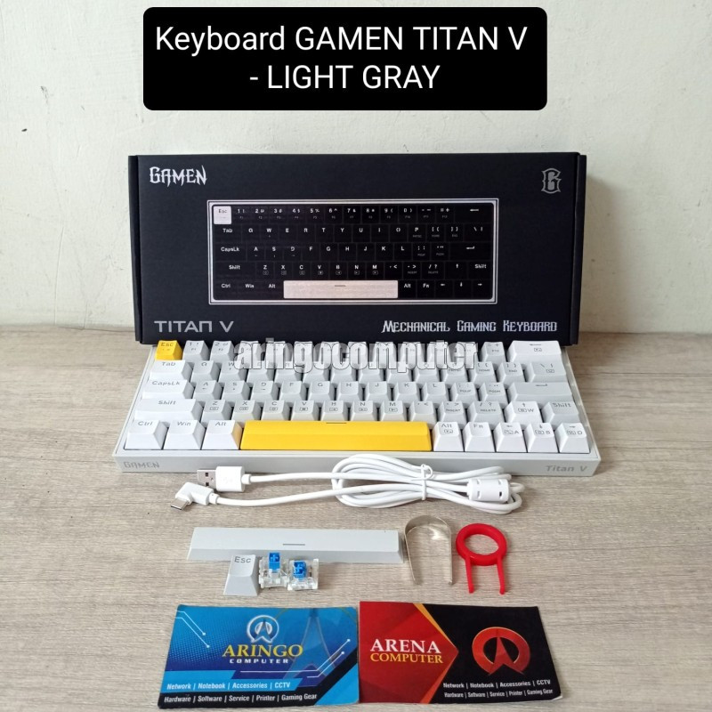 Jual Keyboard GAMEN TITAN V - LIGHT GRAY | Shopee Indonesia