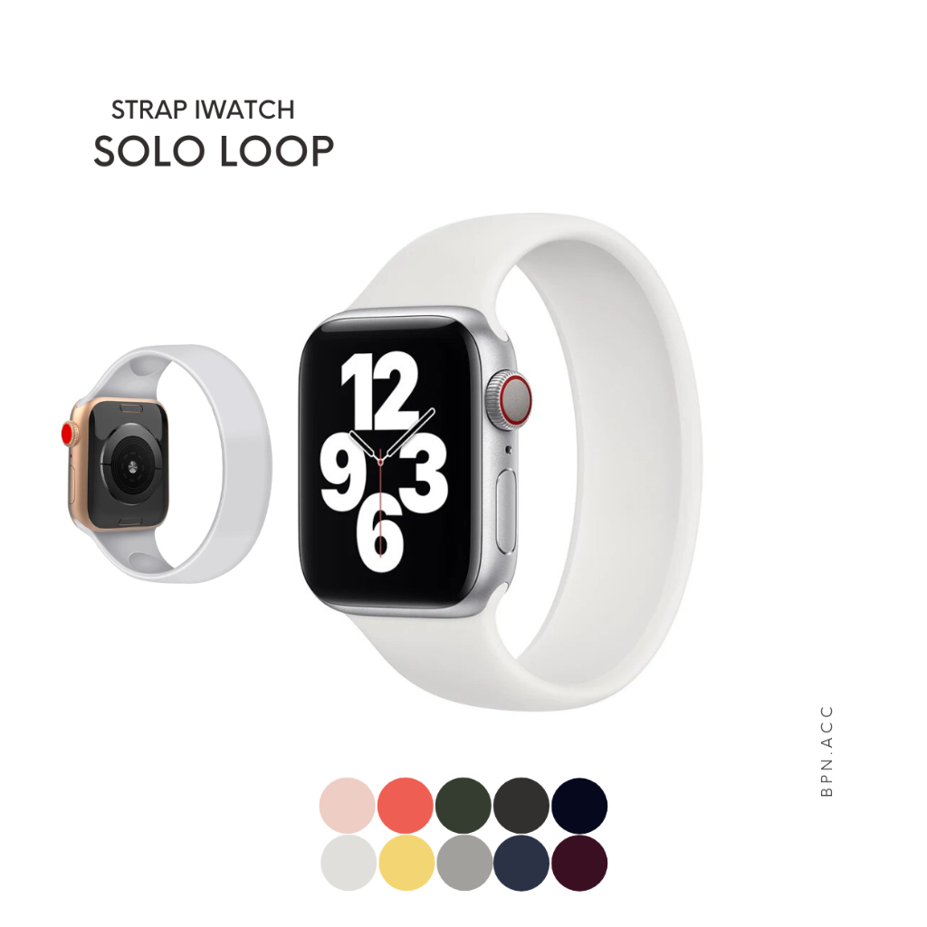 Jual Strap Apple Watch Solo Loop Sport Band iWatch 38/40/41/42mm & 42 ...