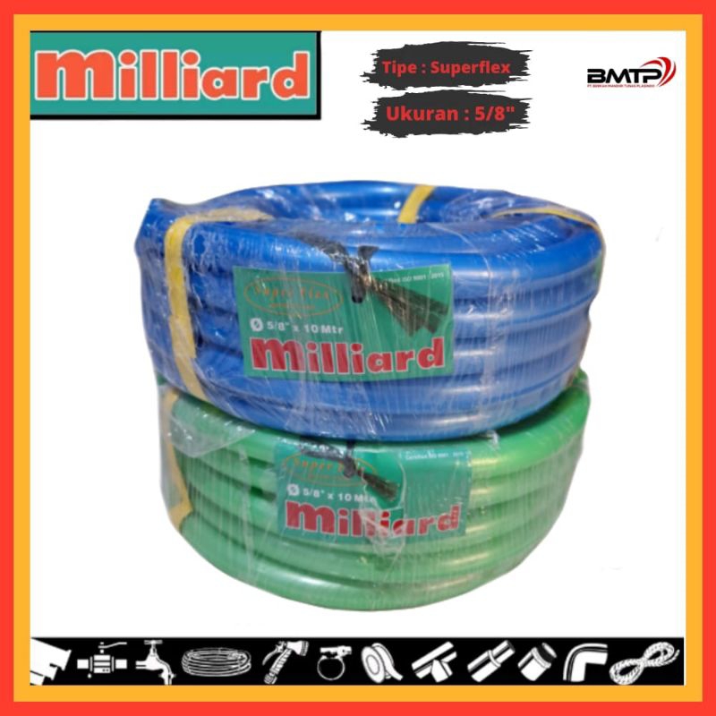 Jual Selang Air Milliard Superflex 5/8" per roll panjang 10 m | Shopee Indonesia