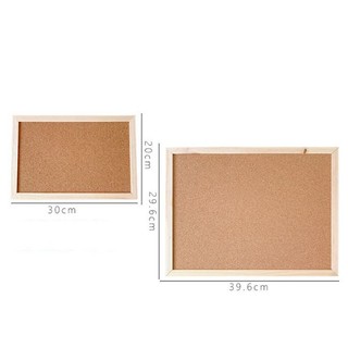 Jual 1 set Wooden cork board message pin board papan bulletin memo note ...
