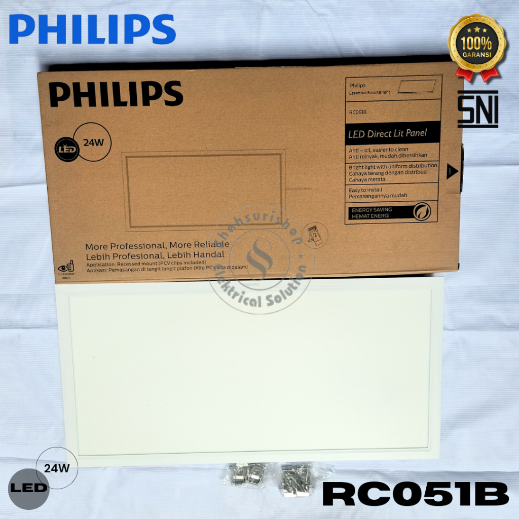 Jual PHILIPS LED PANEL 30X60 RC051B 24WATT LAMPU MURAH BERGARANSI ...