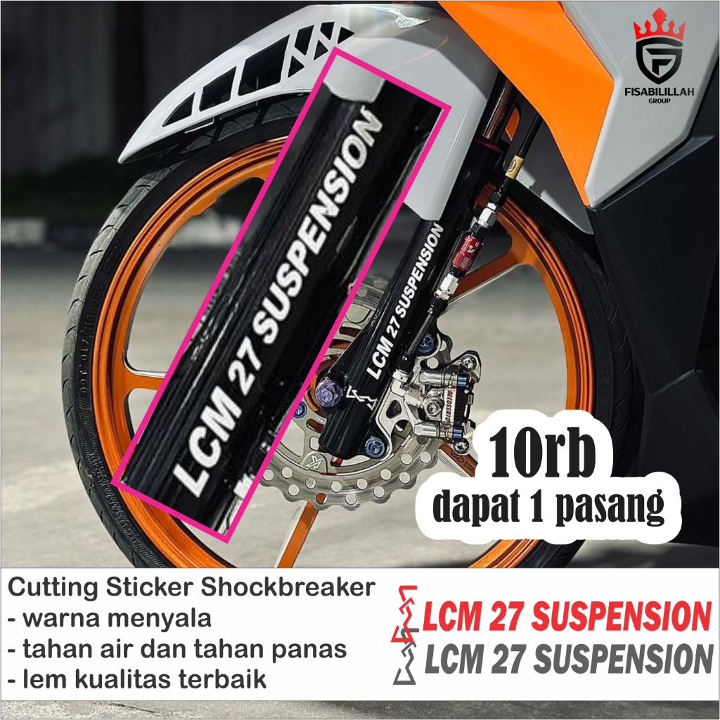 Jual Cutting Sticker LCM 27 SUSPENSION, Sticker Shockbreaker, Sticker ...