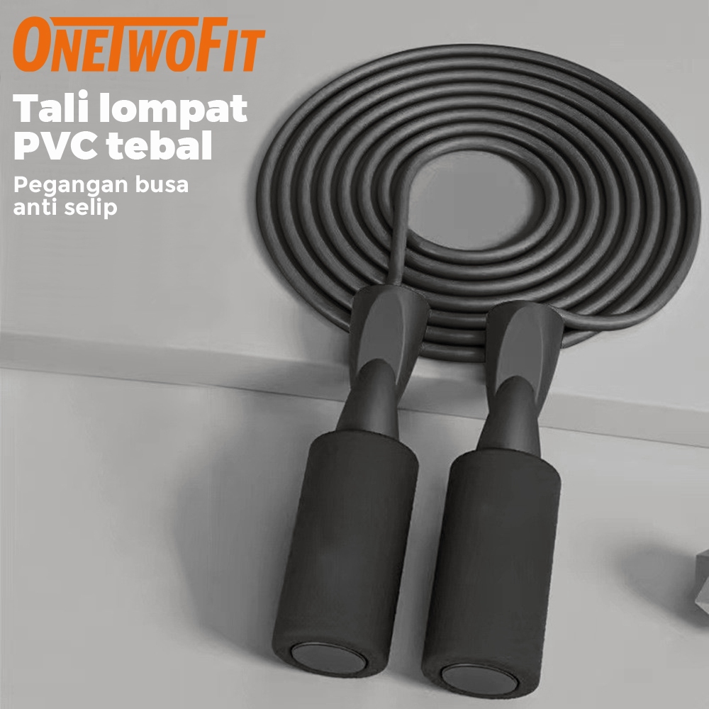 Jual OneTwoFit Foam Jump Rope PVC Skipping Rope Panjang disesuaikan ...