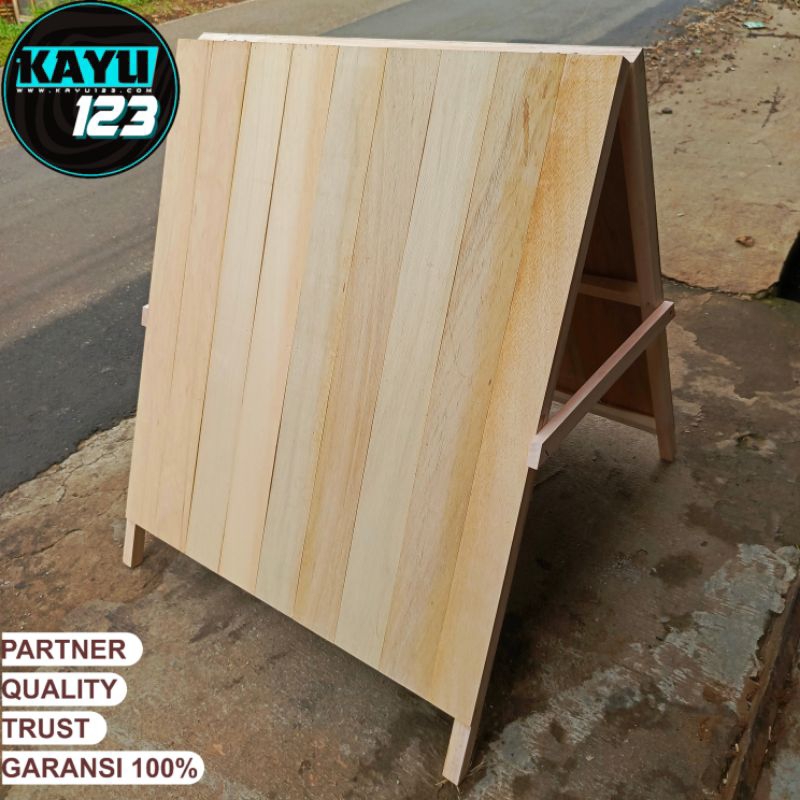 Jual Stand Banner X Banner Standing Banner Stand Kayu Lipat Praktis ...