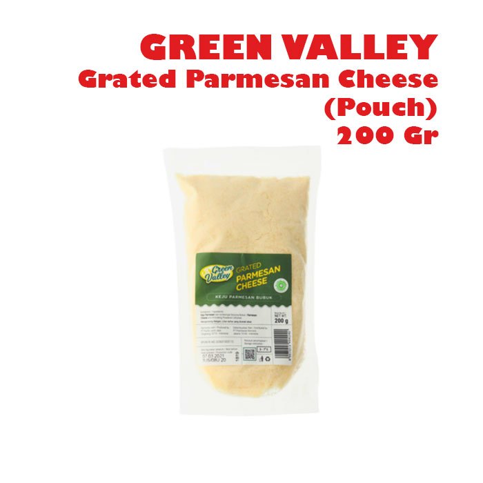 Jual GREEN VALLEY Grated Parmesan Cheese Keju Parut Parmesan Pouch 200 ...