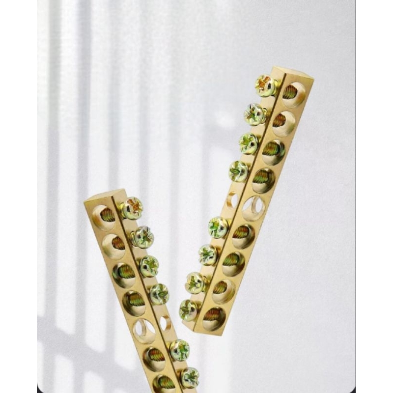 Jual Terminal Kabel Blok Netral Block 7 Pole M4 6x9 mm Kuningan Busbar ...