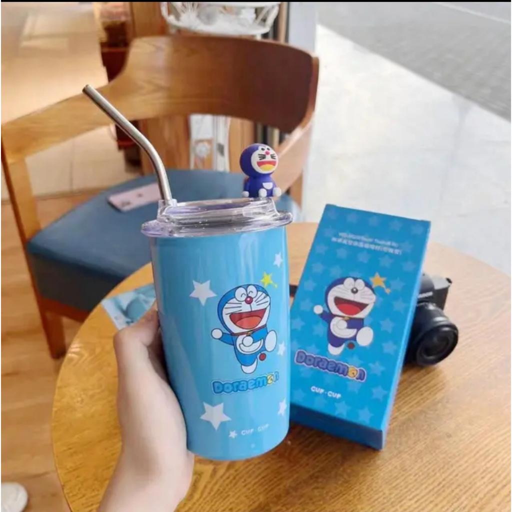 Jual Termos Tumbler Minum Kuromi Mickey HK Doraemon 500ML Termos Botol Minum Karakter Dengan ...