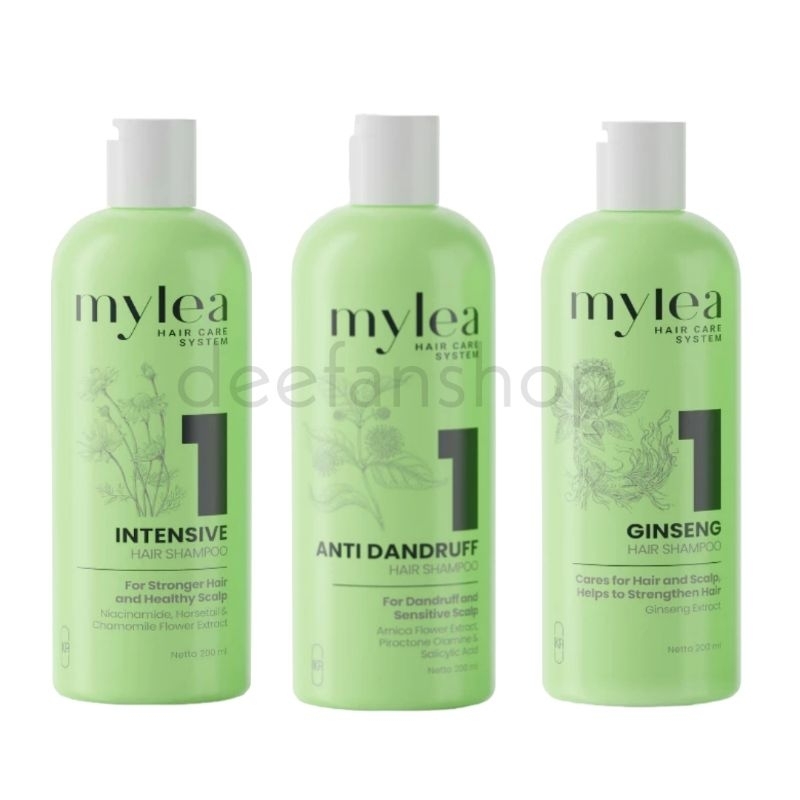 Jual MYLEA SHAMPOO Intensive / Ginseng / Antidandruff 200 ML | Shopee ...