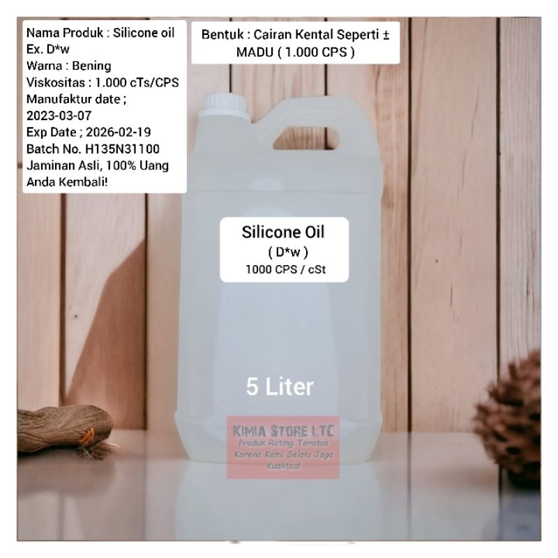 Jual SILICONE OIL 1000 CPS 5 Liter ( Ex. D w ) / Silicone Oil Kental 1000Cps | Shopee Indonesia