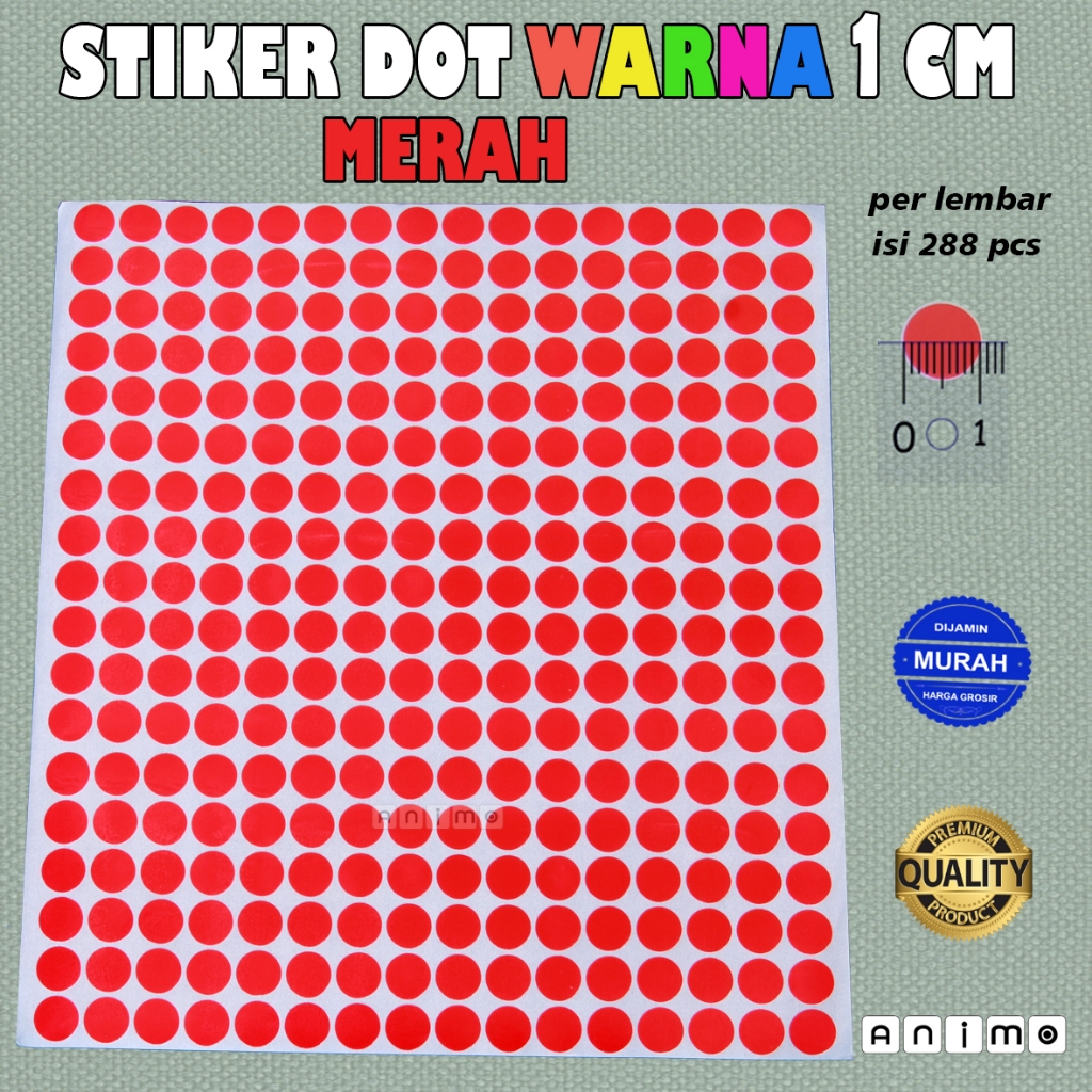 Jual STIKER BULAT WARNA - COLOR DOT STICKERS | Shopee Indonesia