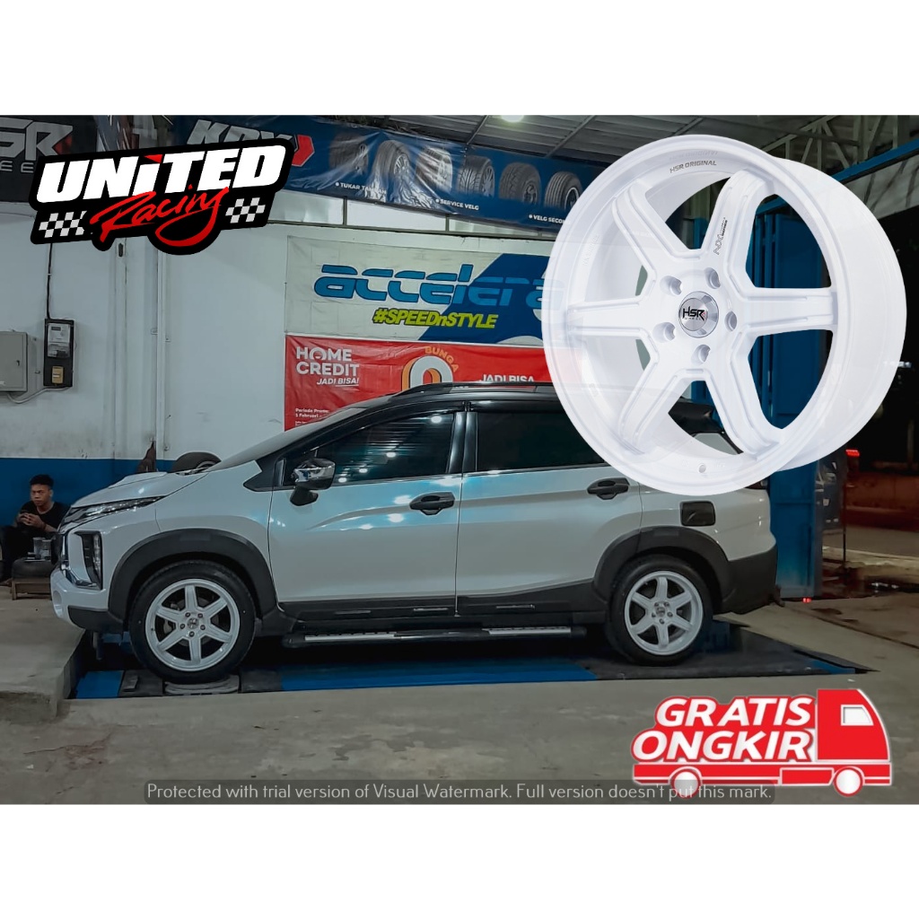 Jual VELG MOBIL XPANDER CROSS RING 18 HSR MINAS WHITE R18 LEBAR 8 PELEK LUBANG 5X114,3 PUTIH ...